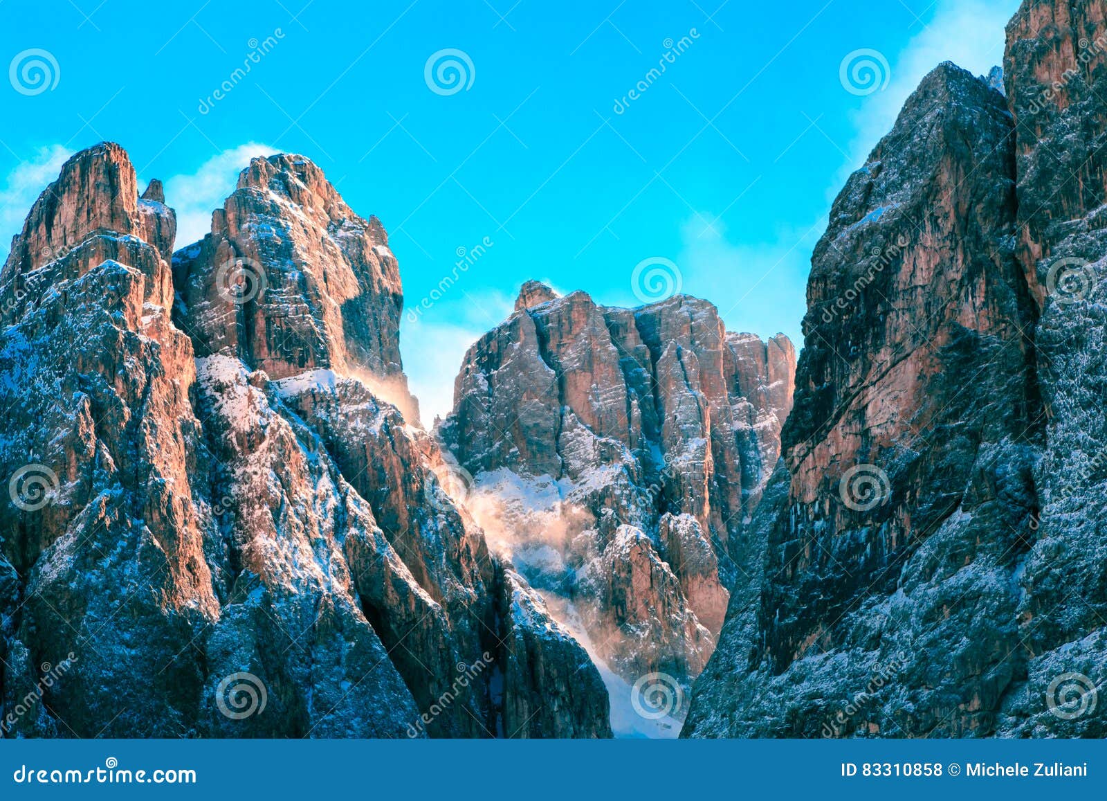 Wind on the Summit of the Mountain Stock Photo - Image of blue, italy ...