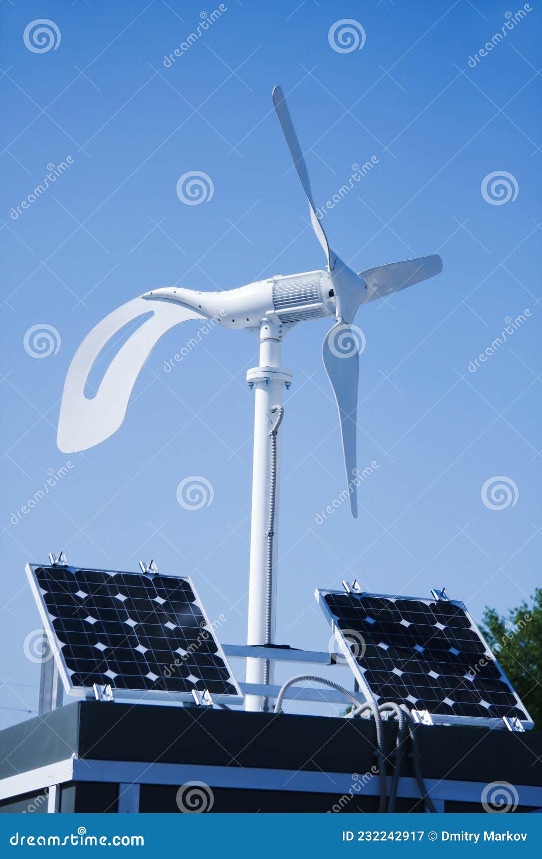 Wind and Sun Power Generator. Compact Portable Device Stock Image ...