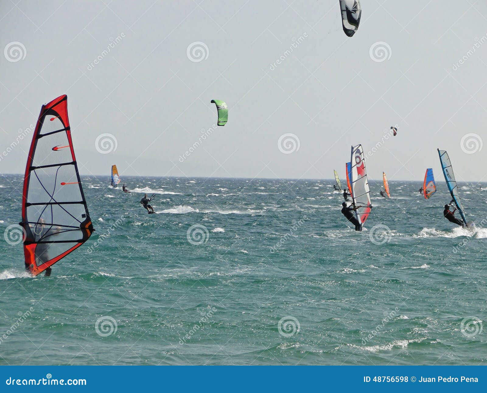 Wind Surfing editorial stock photo. Image of beach, sunsport - 48756598