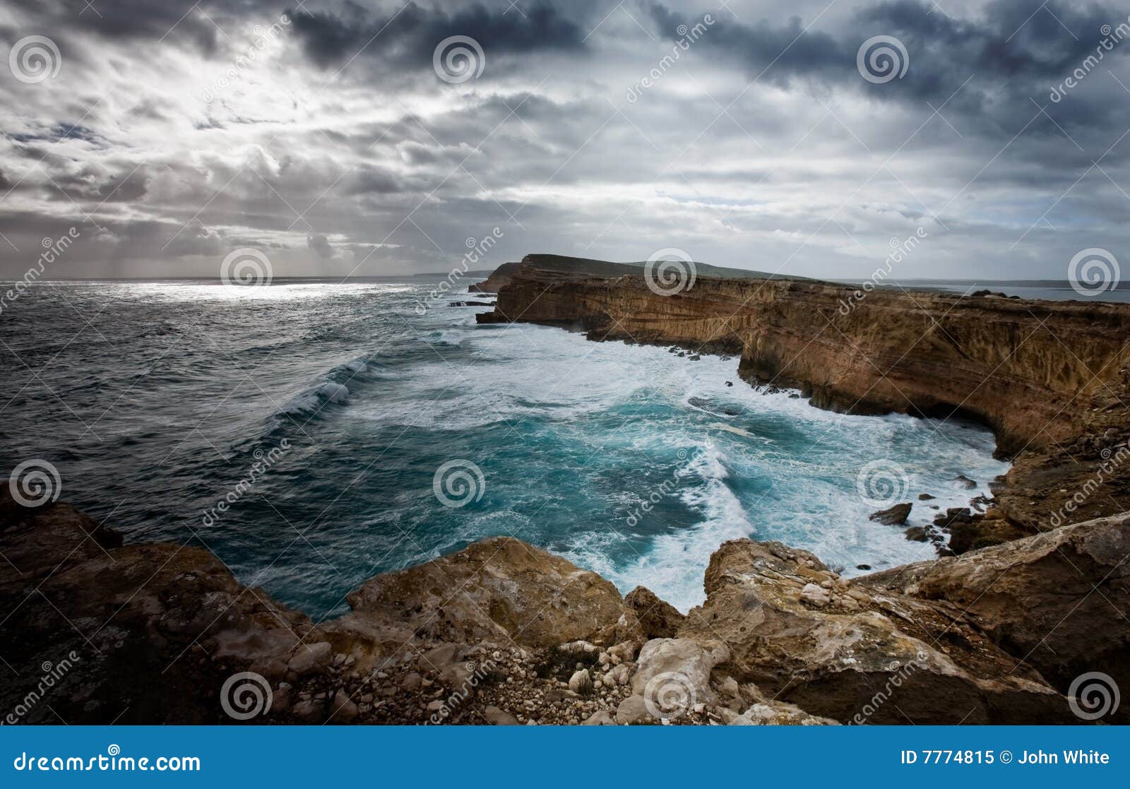 Wind Swept Cliffs Australia Stock Image - Image of waves, australia ...