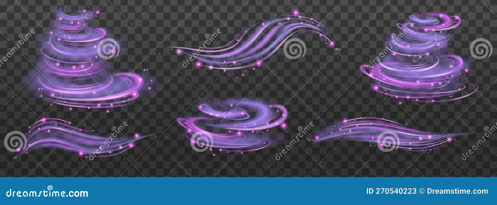 Wind Swirls and Vortex Set stock illustration. Illustration of ...
