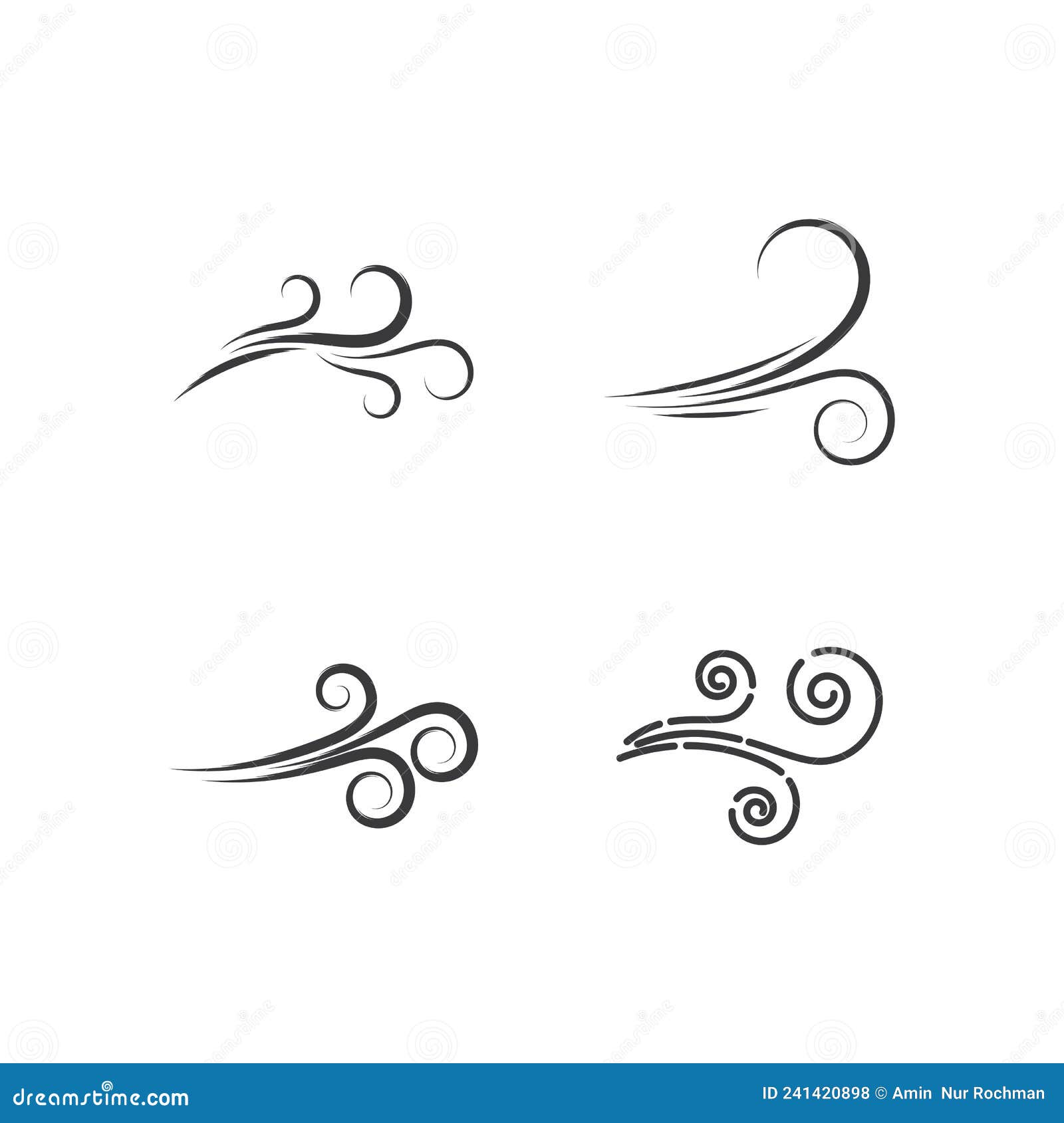Wind Symbol Logo Design Vector Template Stock Vector - Illustration of ...