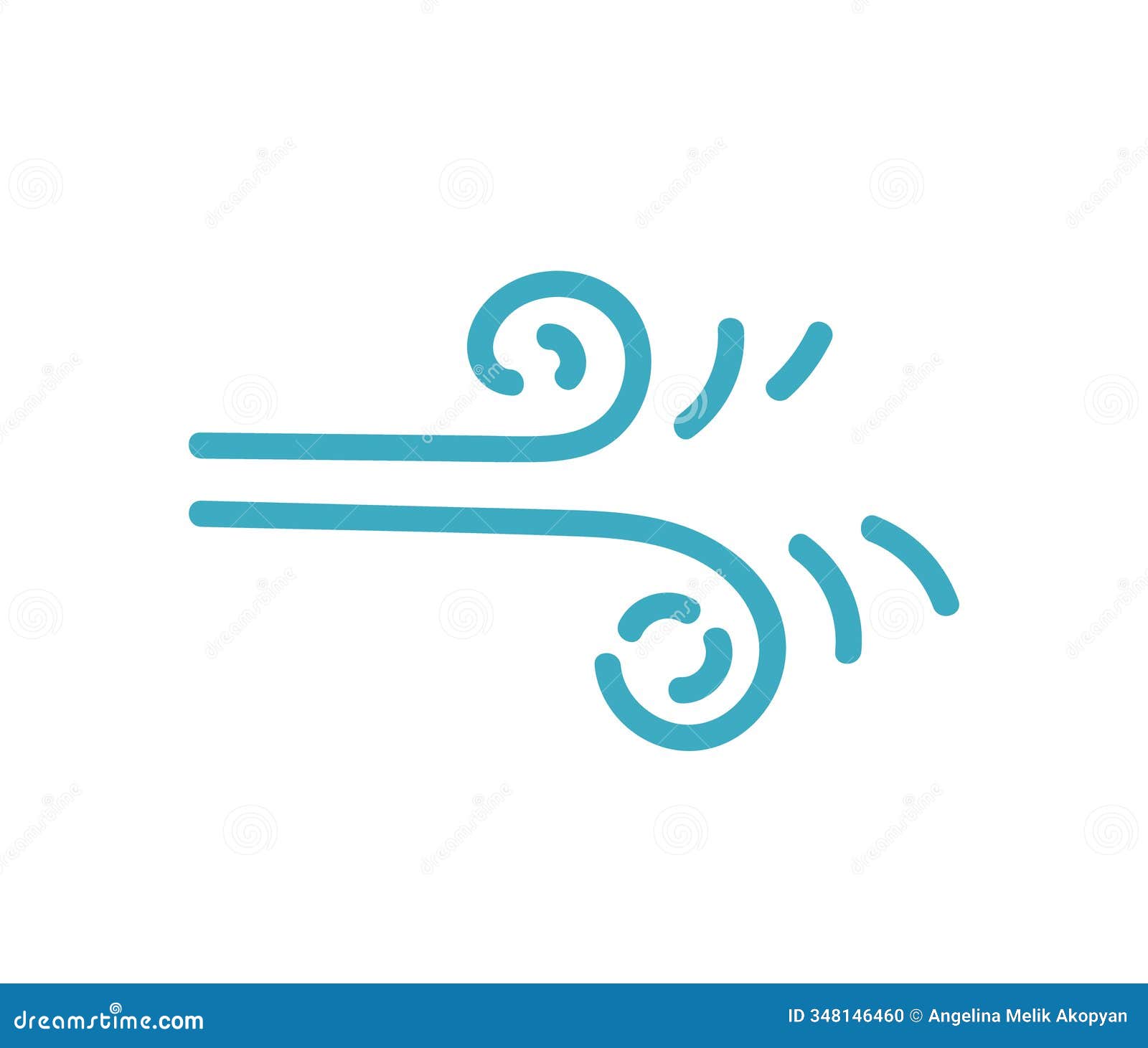 Wind Symbol Logo Design Template Vector Illustration | CartoonDealer ...