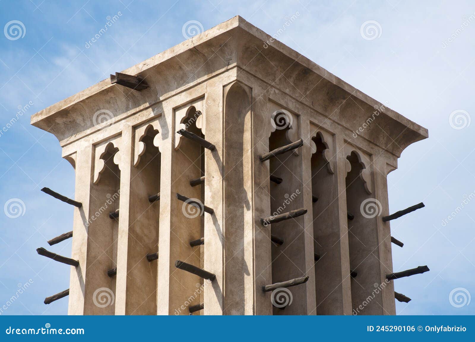 Wind Tower stock photo. Image of traditional, barjeel - 245290106
