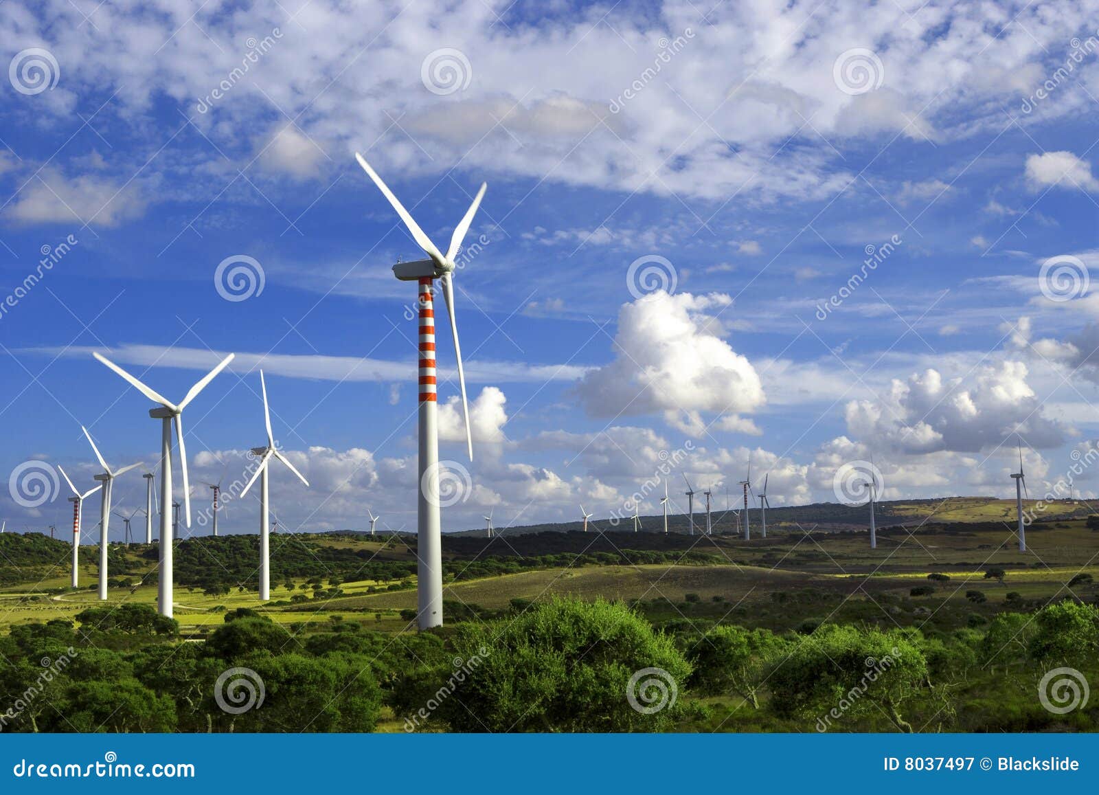 Wind Towers Royalty-Free Stock Photography | CartoonDealer.com #8037497
