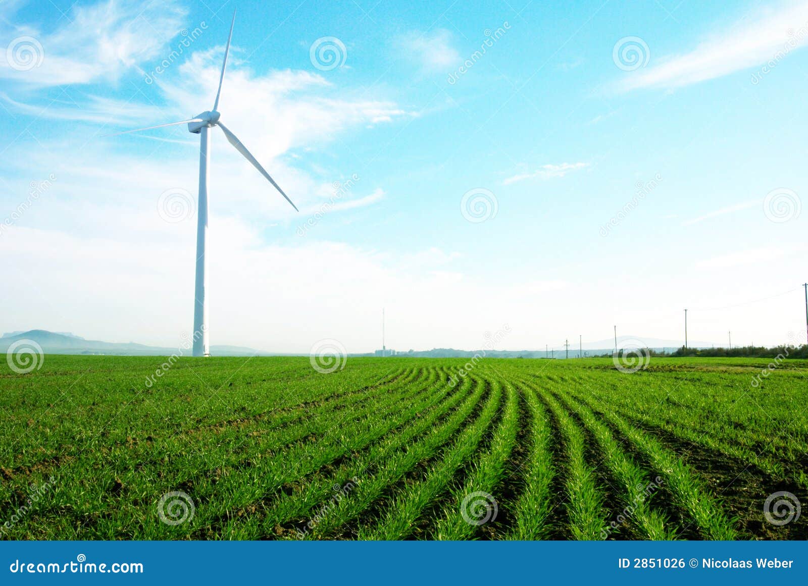Wind turbine stock photo. Image of technology, mast, spin - 2851026
