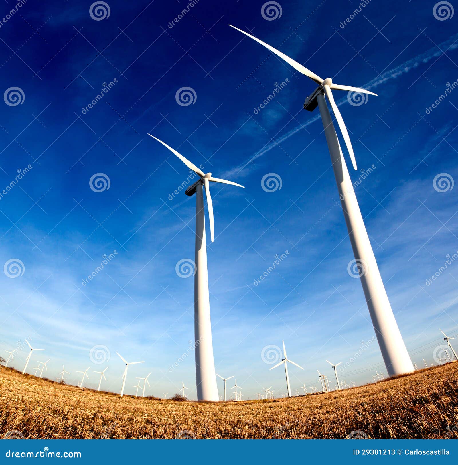 Windmills , Industrial Eolic Installation Stock Image - Image of clean ...