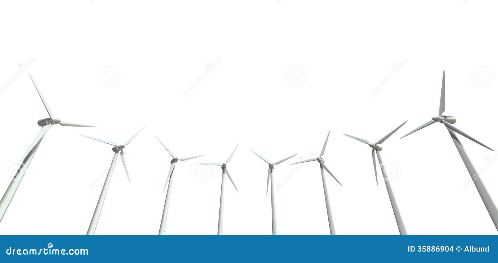 Wind Turbine Array stock photo. Image of green, closeup - 35886904