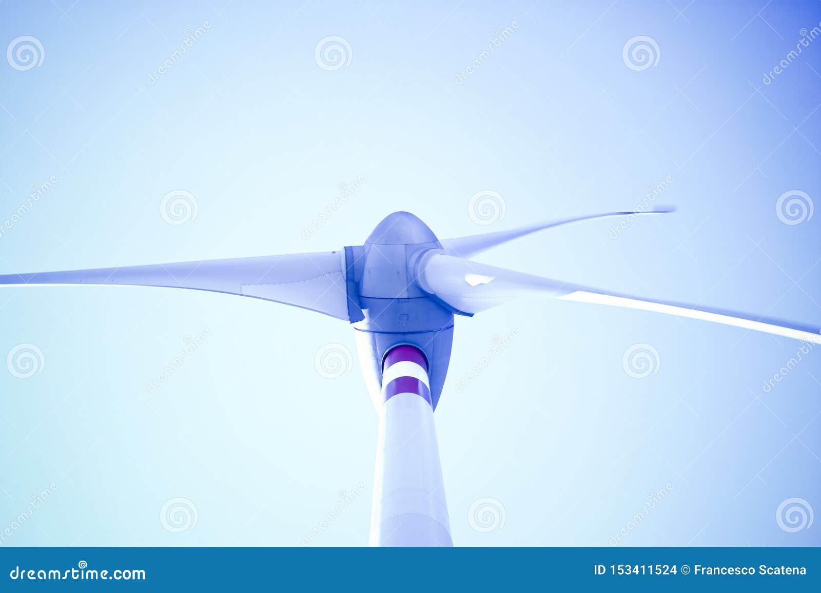 Wind Turbine Concept - High Key and Toned Image Stock Photo - Image of ...