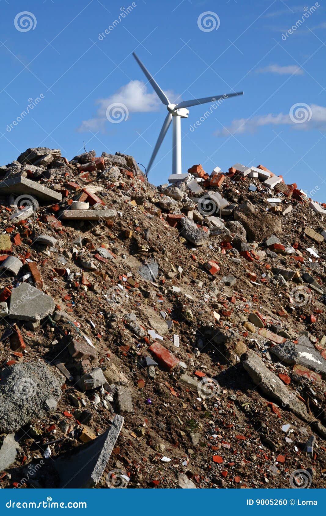 Wind turbine dump stock photo. Image of clean, conservation - 9005260