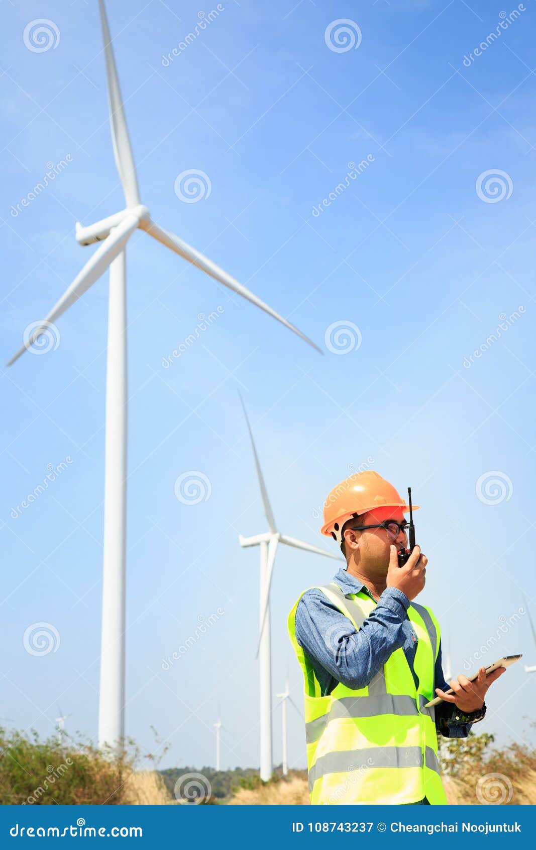 Wind turbine stock image. Image of engineers, generator - 108743237