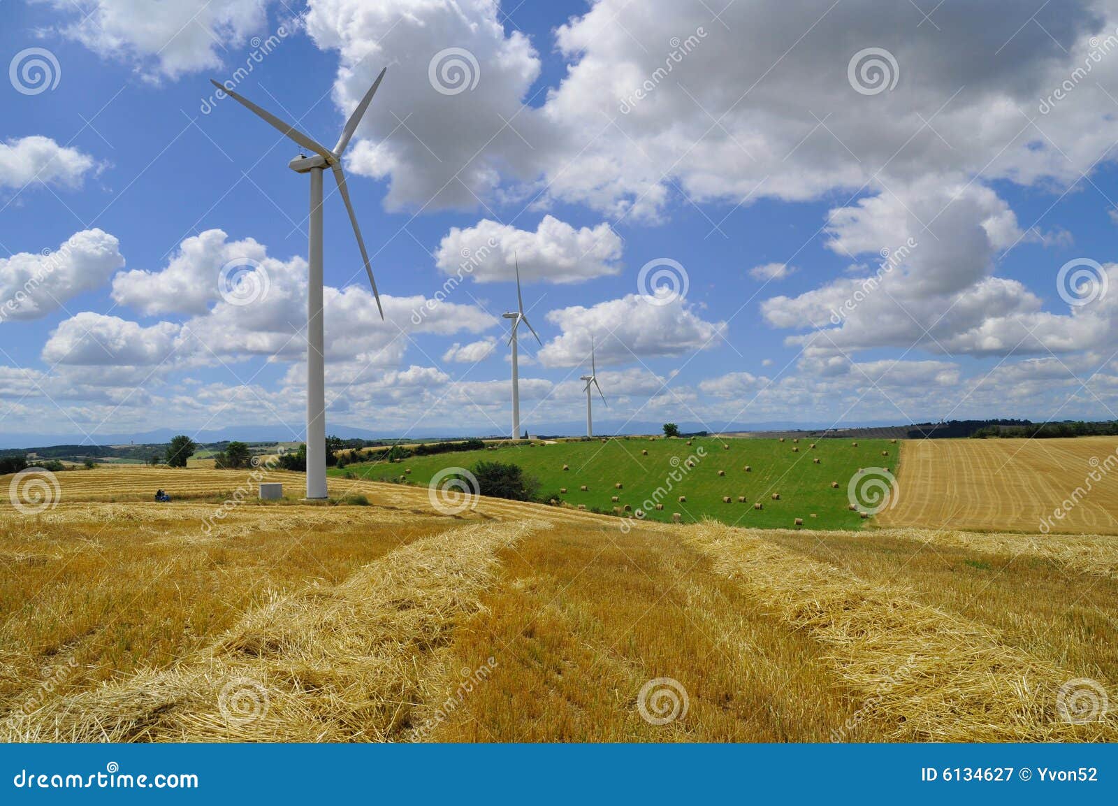 Wind turbine farm stock image. Image of cereal, electricity - 6134627