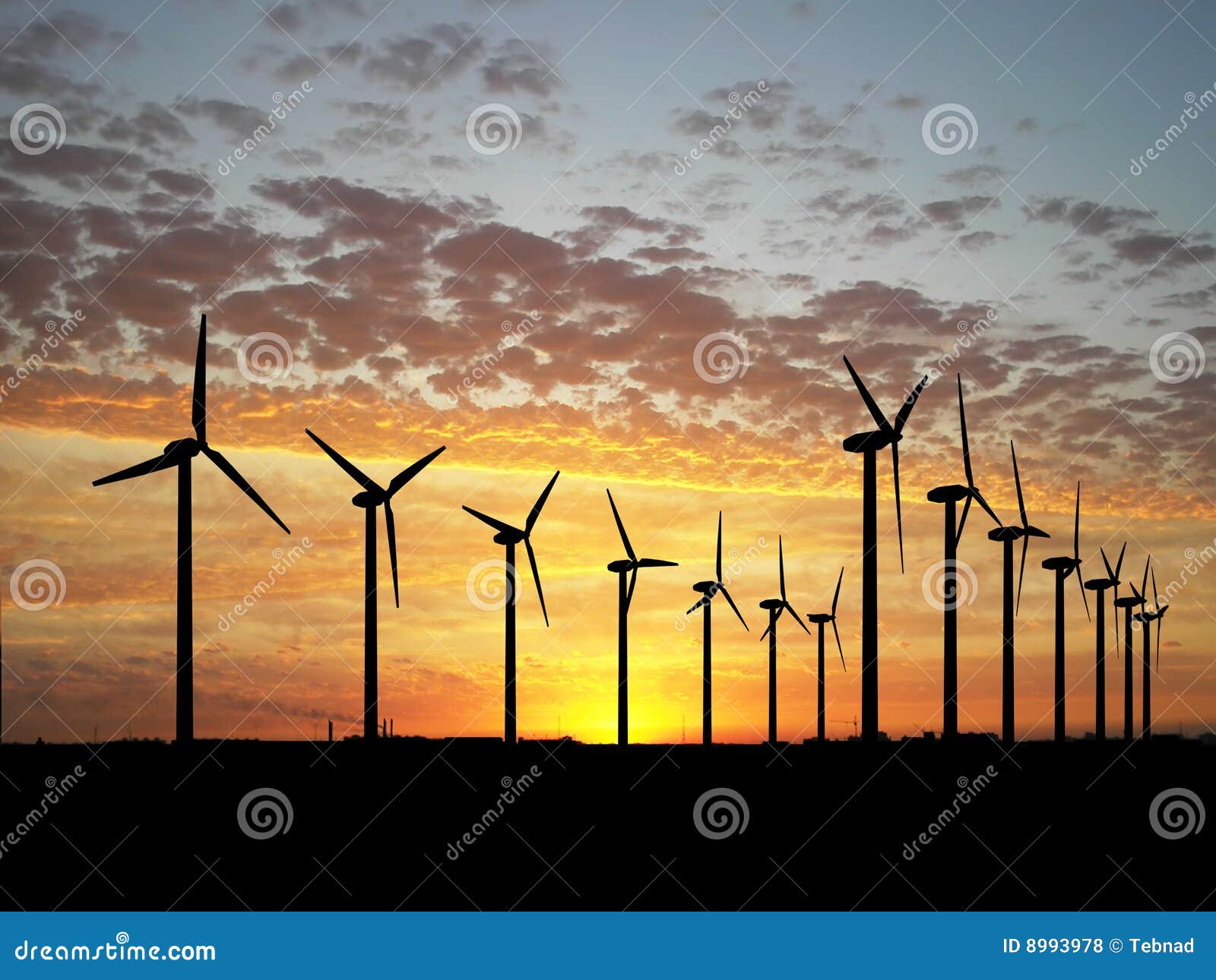 Wind turbine farm stock photo. Image of global, grass - 8993978