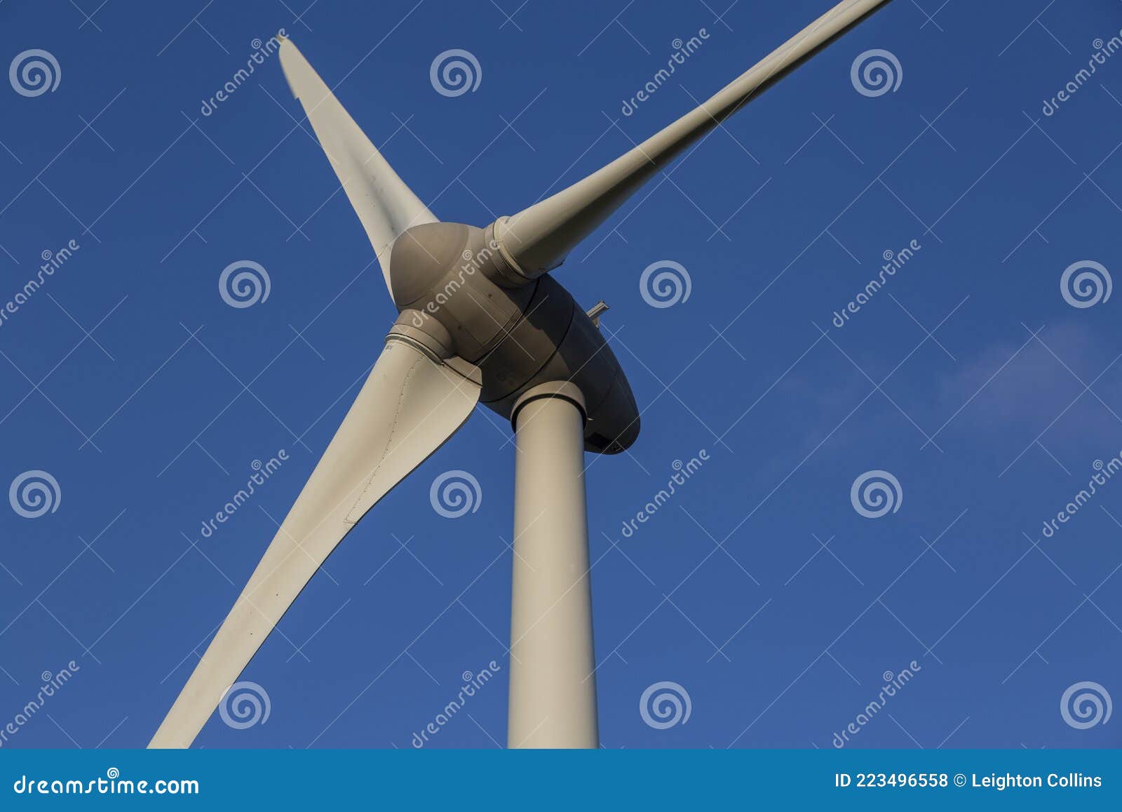 Wind turbine head stock photo. Image of turbines, blue - 223496558