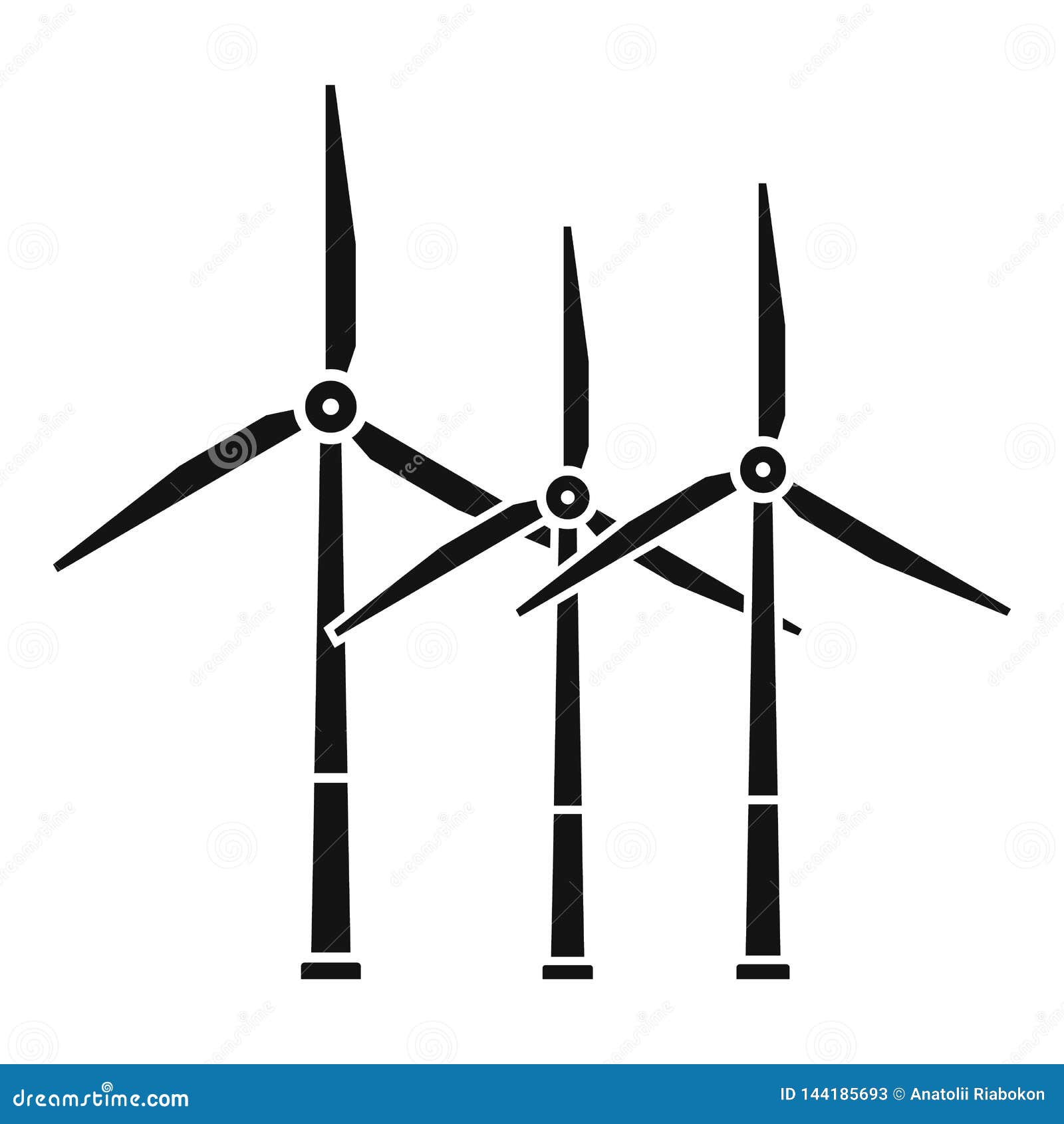 Wind Turbine Icon, Simple Style Stock Vector - Illustration of leaf ...