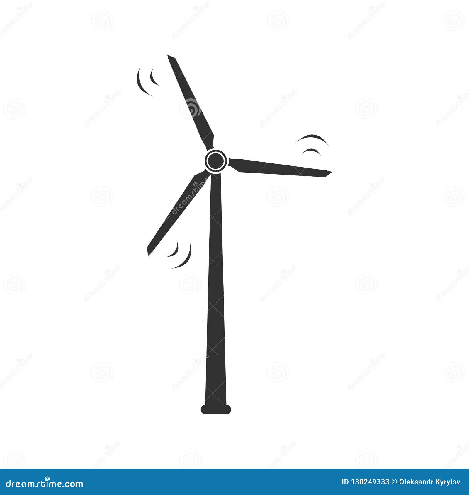 Wind Turbine Icon. Vector Illustration Isolated on White Background ...