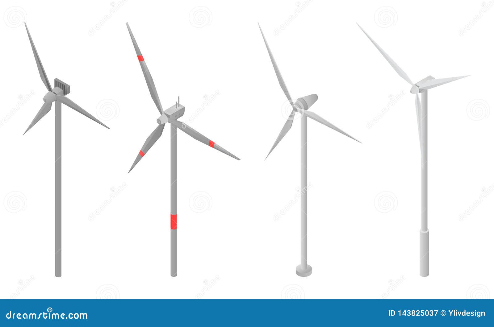Wind Turbine Icons Set, Isometric Style Stock Vector - Illustration of ... Wind Turbine Icons Set, Isometric Style Stock Vector - Illustration of ...