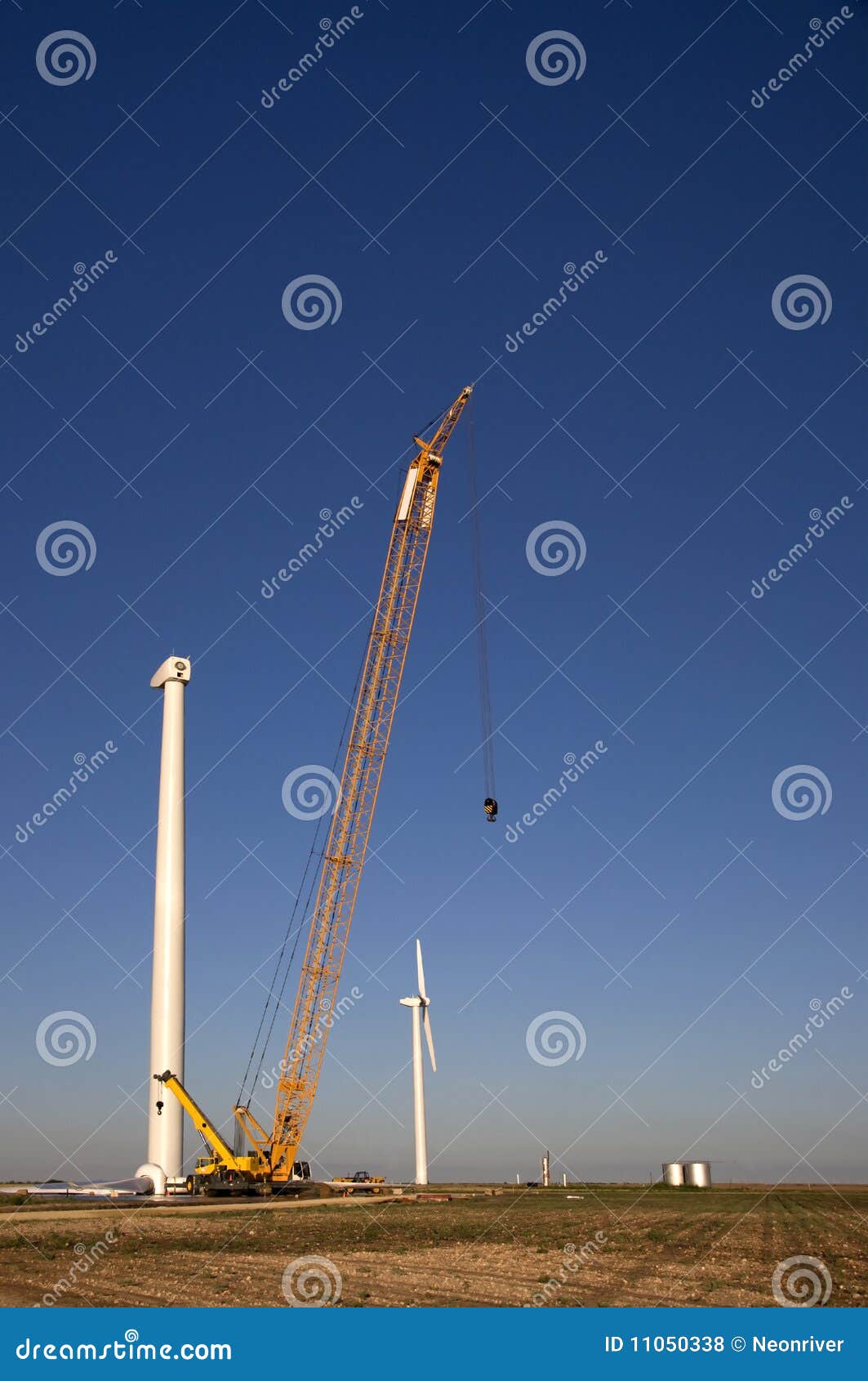 Wind Turbine Installation stock photo. Image of farm - 11050338