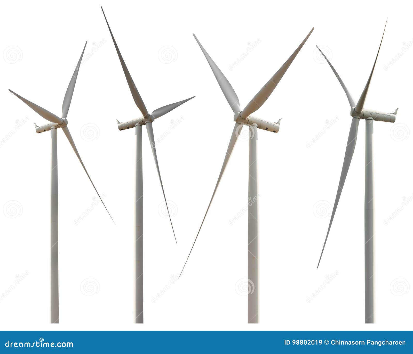 Wind turbine isolated stock image. Image of power, propeller - 98802019