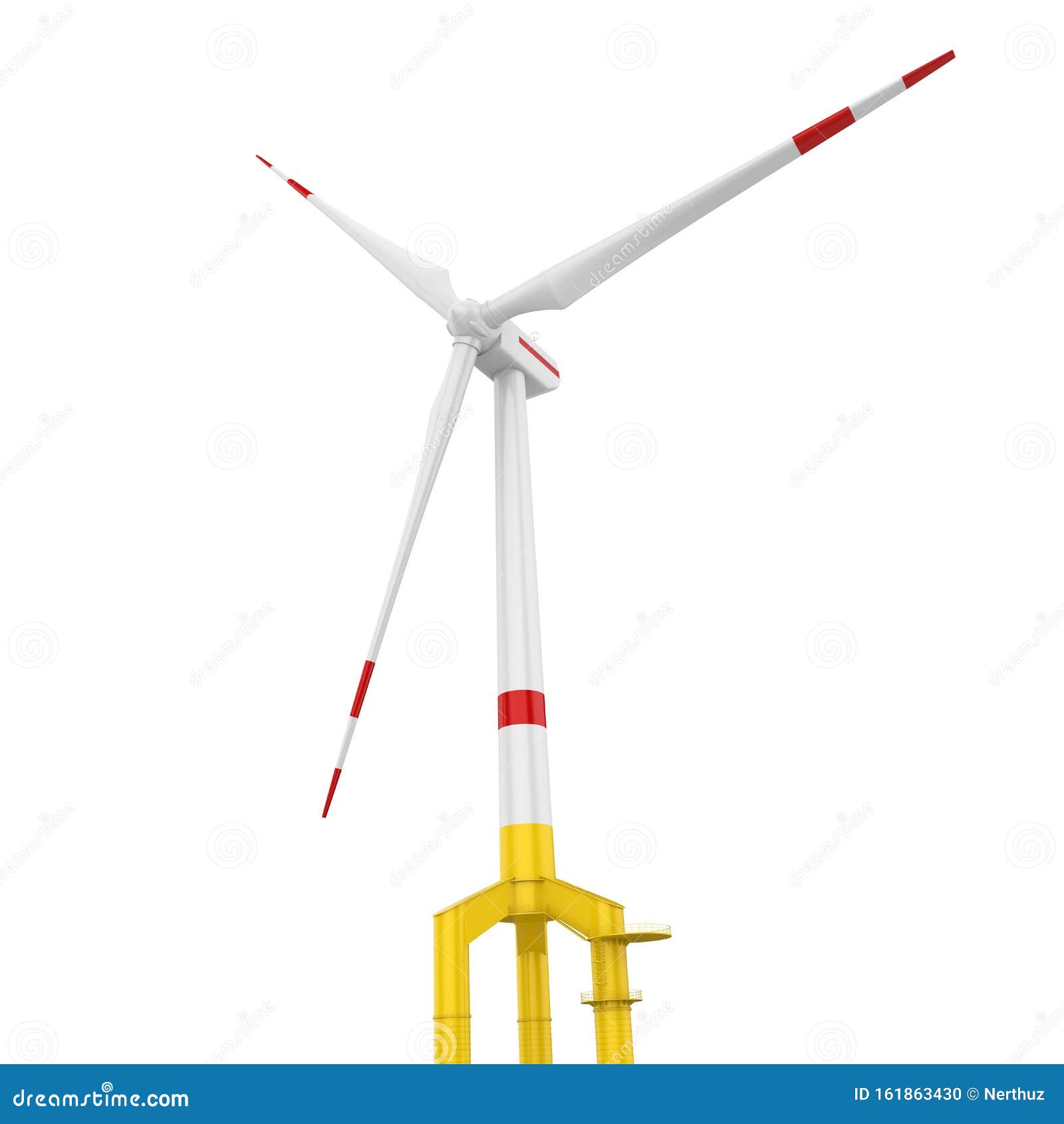 Wind Turbine Isolated stock illustration. Illustration of background ...