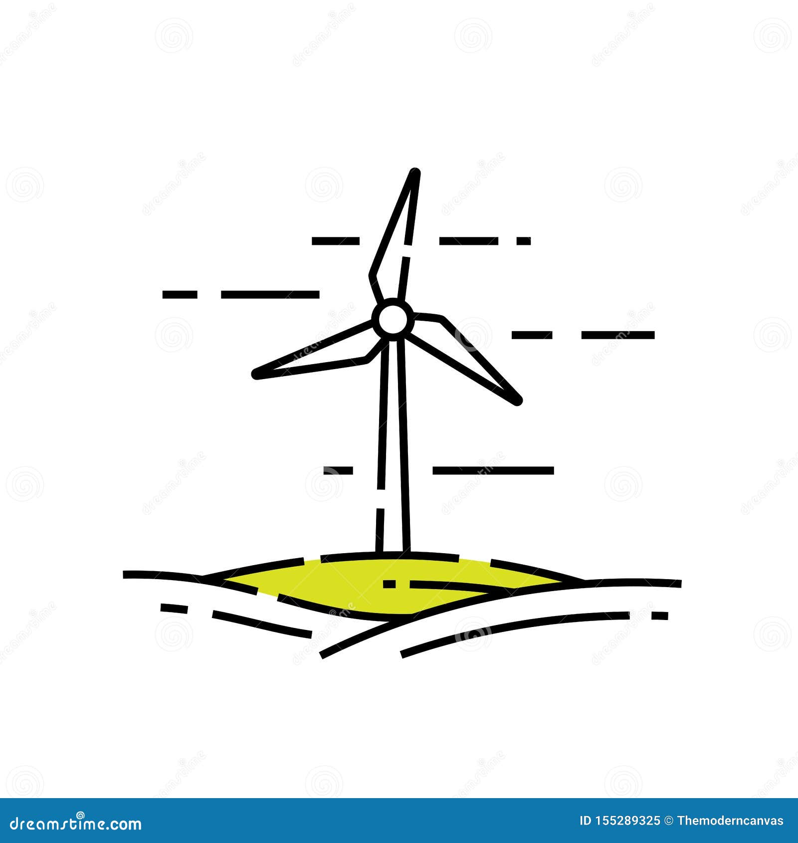 Wind turbine line icon stock vector. Illustration of electricity ... Wind turbine line icon stock vector. Illustration of electricity ...