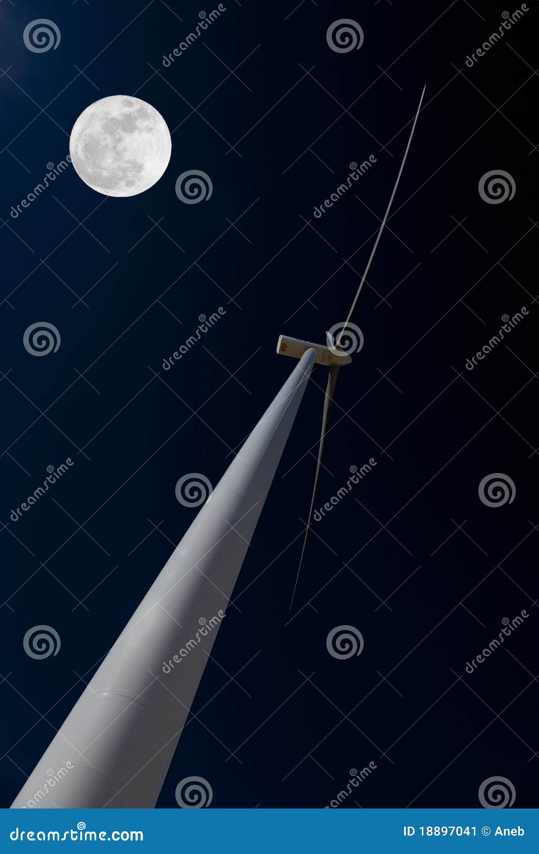 143 Moon Wind Turbine Night Stock Photos - Free & Royalty-Free Stock ...