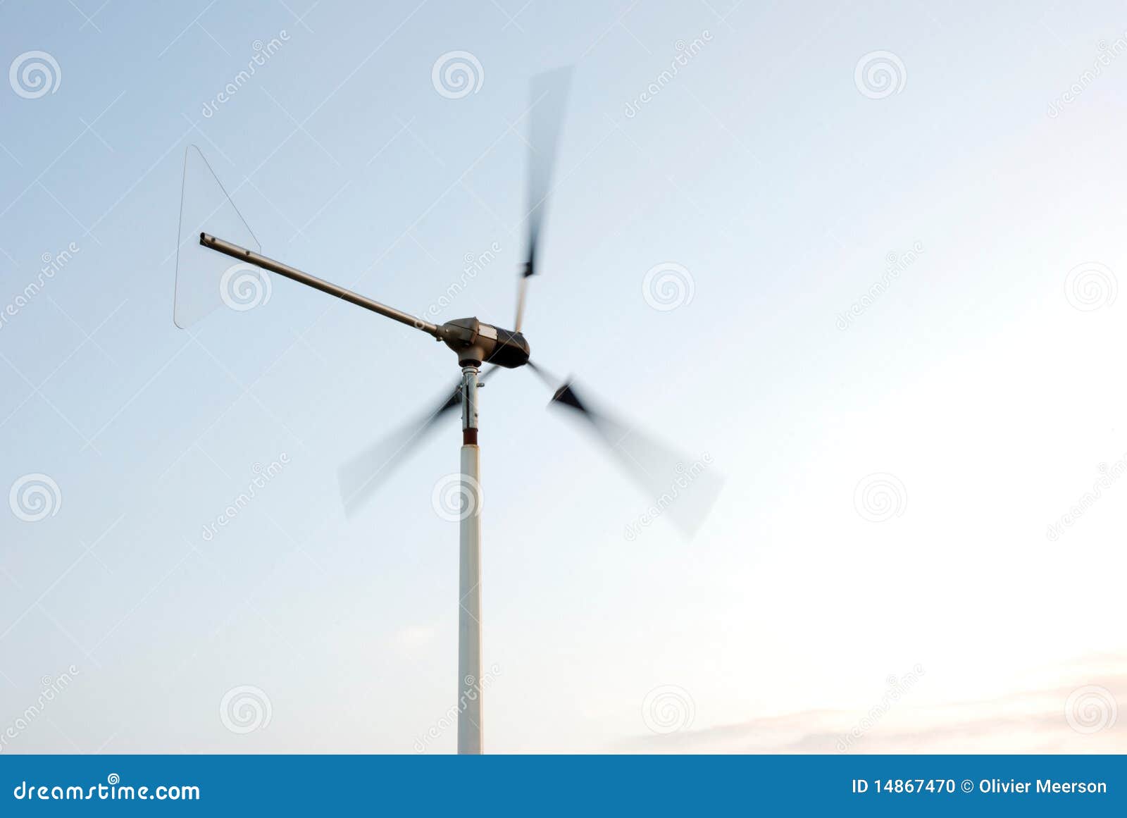 Wind turbine in motion stock photo. Image of system, light - 14867470