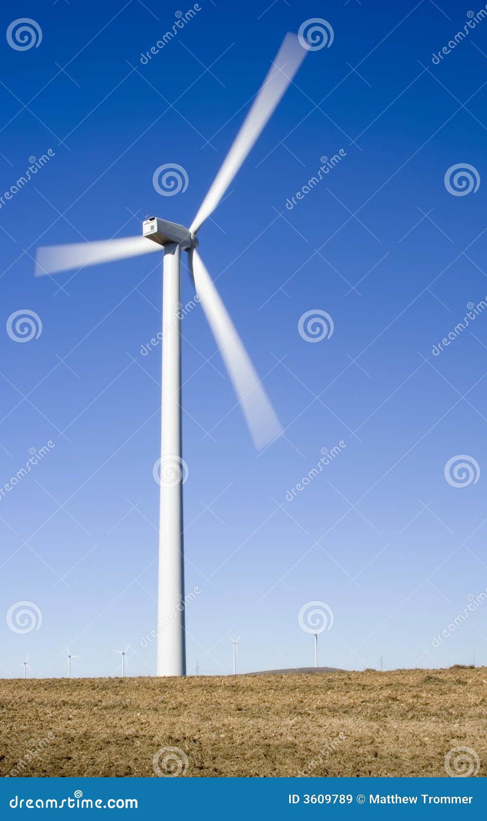 Wind Turbine in Motion stock image. Image of green, conservation - 3609789