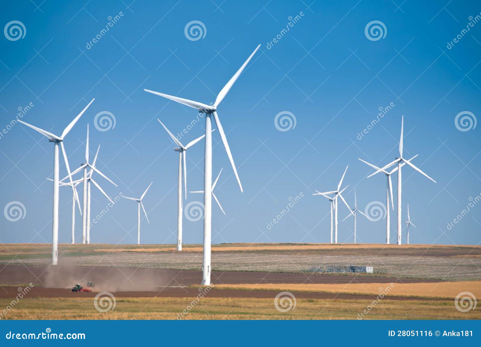 Wind Turbine Park in Romania Stock Photo - Image of turbine, force ...