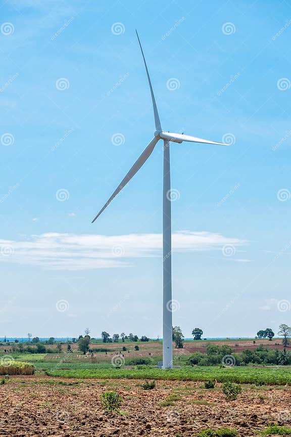 Wind Turbine Power at Daylight Stock Photo - Image of industry, asian ...