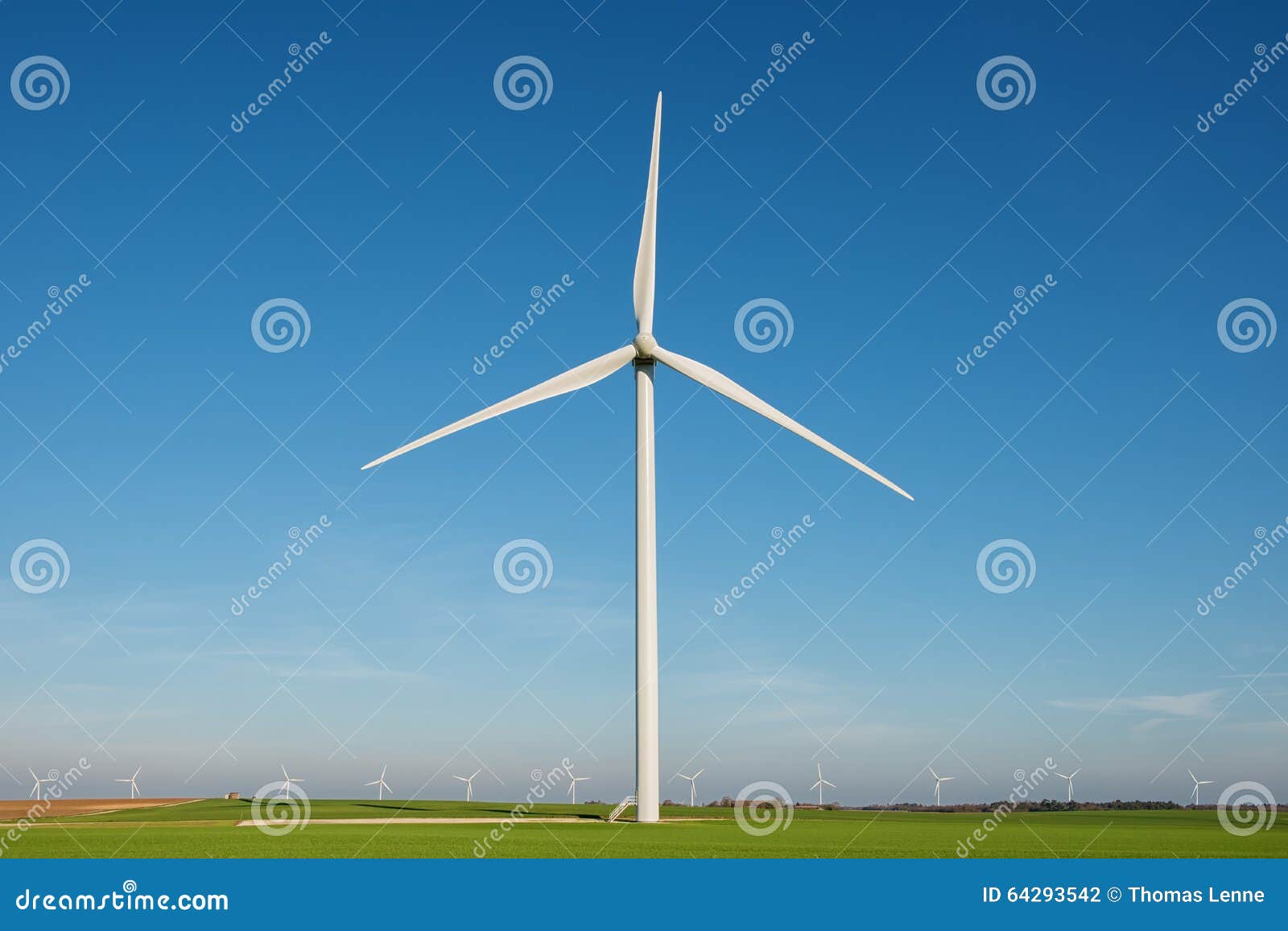 Wind Turbine with Rotation Effect Stock Photo - Image of electric ...