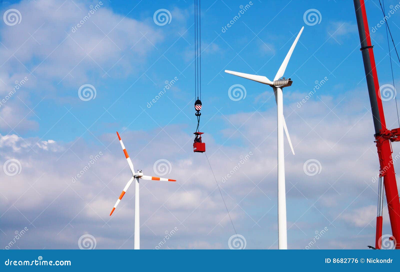 Wind Turbine Service stock photo. Image of environmental - 8682776