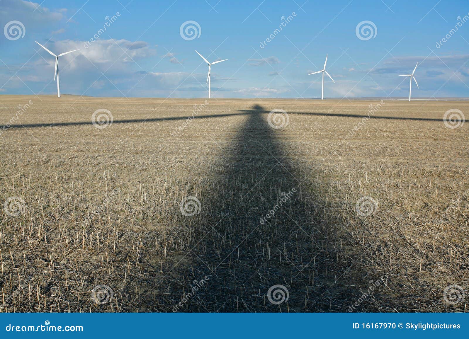 Wind Turbine shadow stock photo. Image of electric, friendly - 16167970