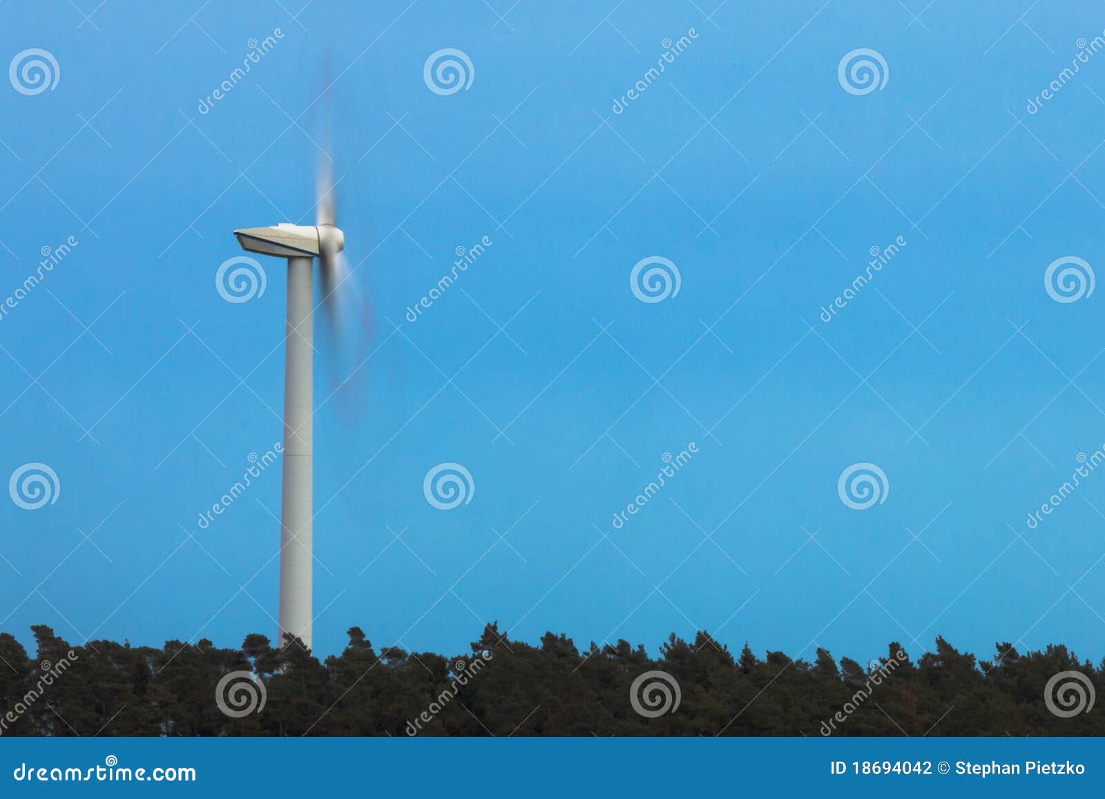 Wind turbine spinning. stock photo. Image of electricity - 18694042