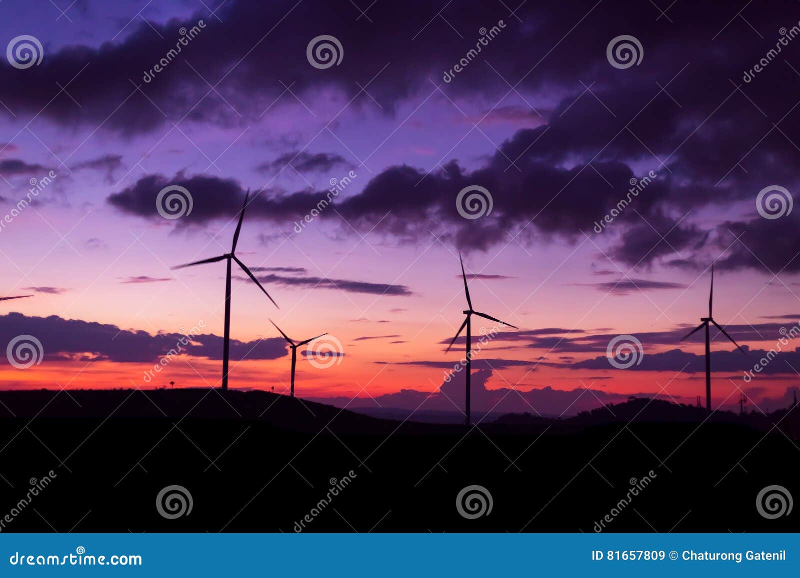 Wind turbine sunset time stock image. Image of plant - 81657809