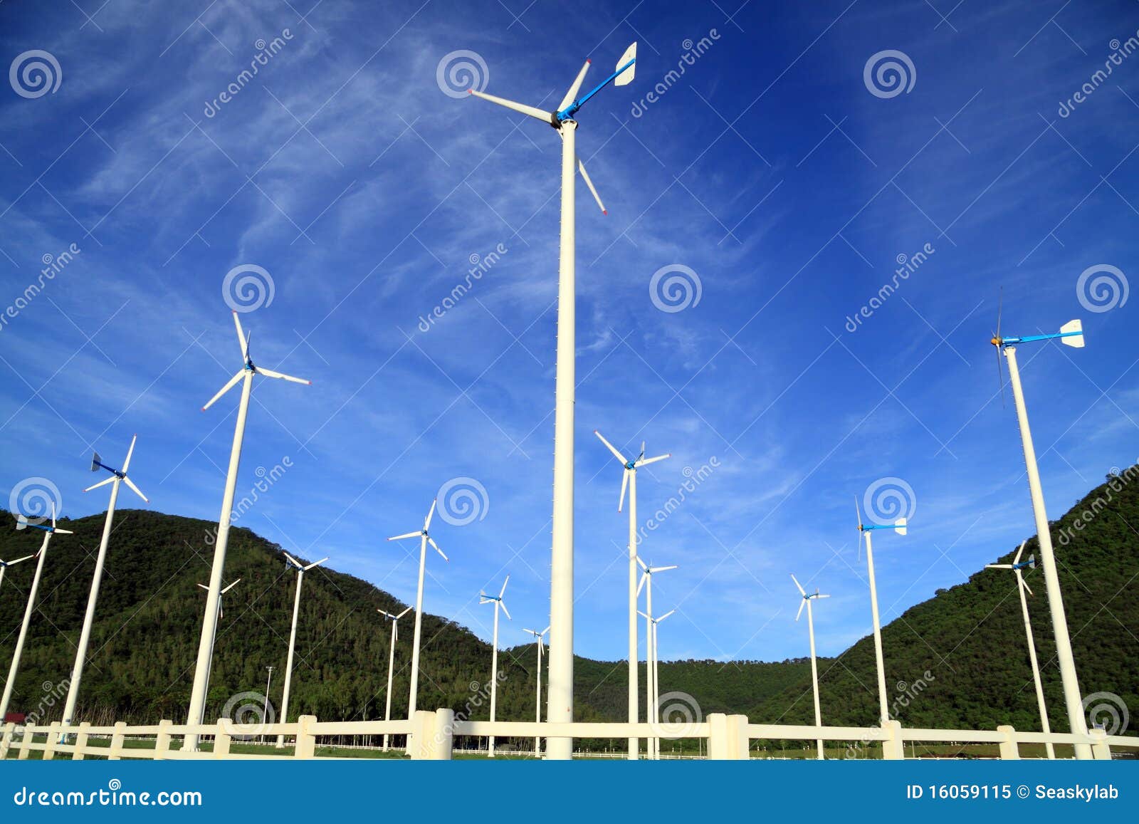 Wind turbine in thailand stock image. Image of generate - 16059115