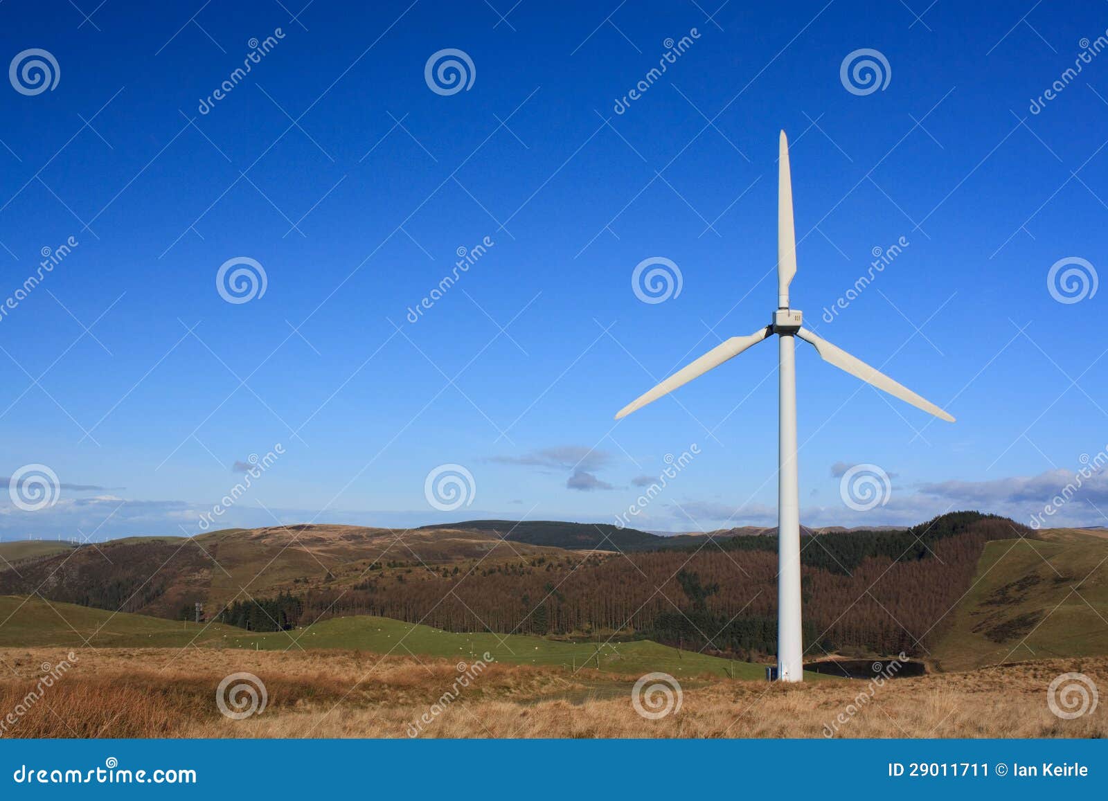 Wind turbine in Wales stock image. Image of rota, blade - 29011711