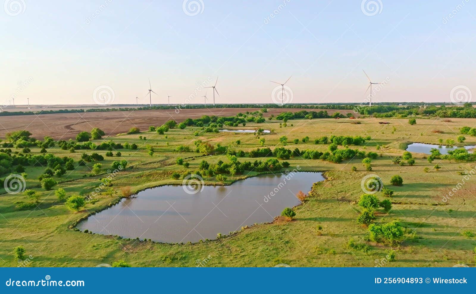 Wind Turbine on the Wide Farm Field Stock Video - Video of farm, energy ...