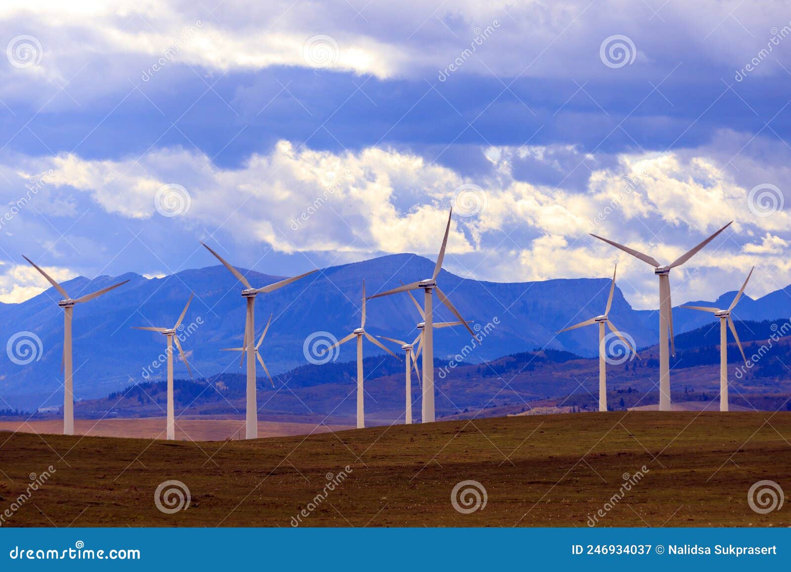 Wind Turbine Windmill Renewable Energy Alberta Canada Stock Image ...