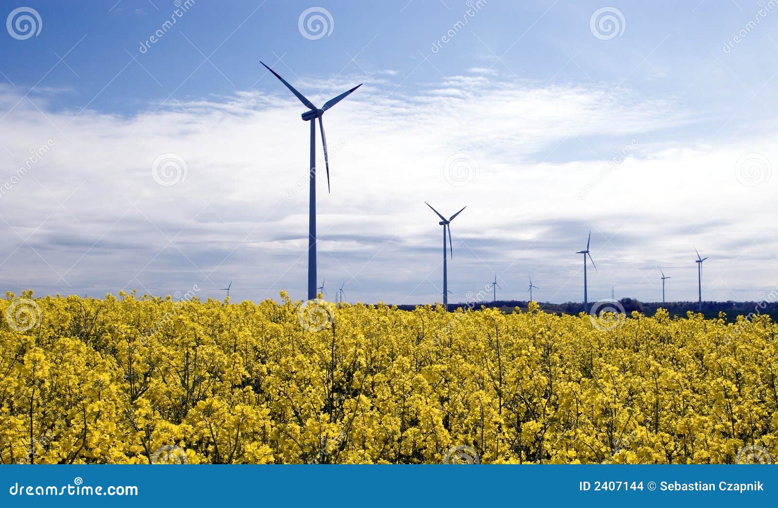 Lots Wind Turbines Row Stock Photos - Free & Royalty-Free Stock Photos ...