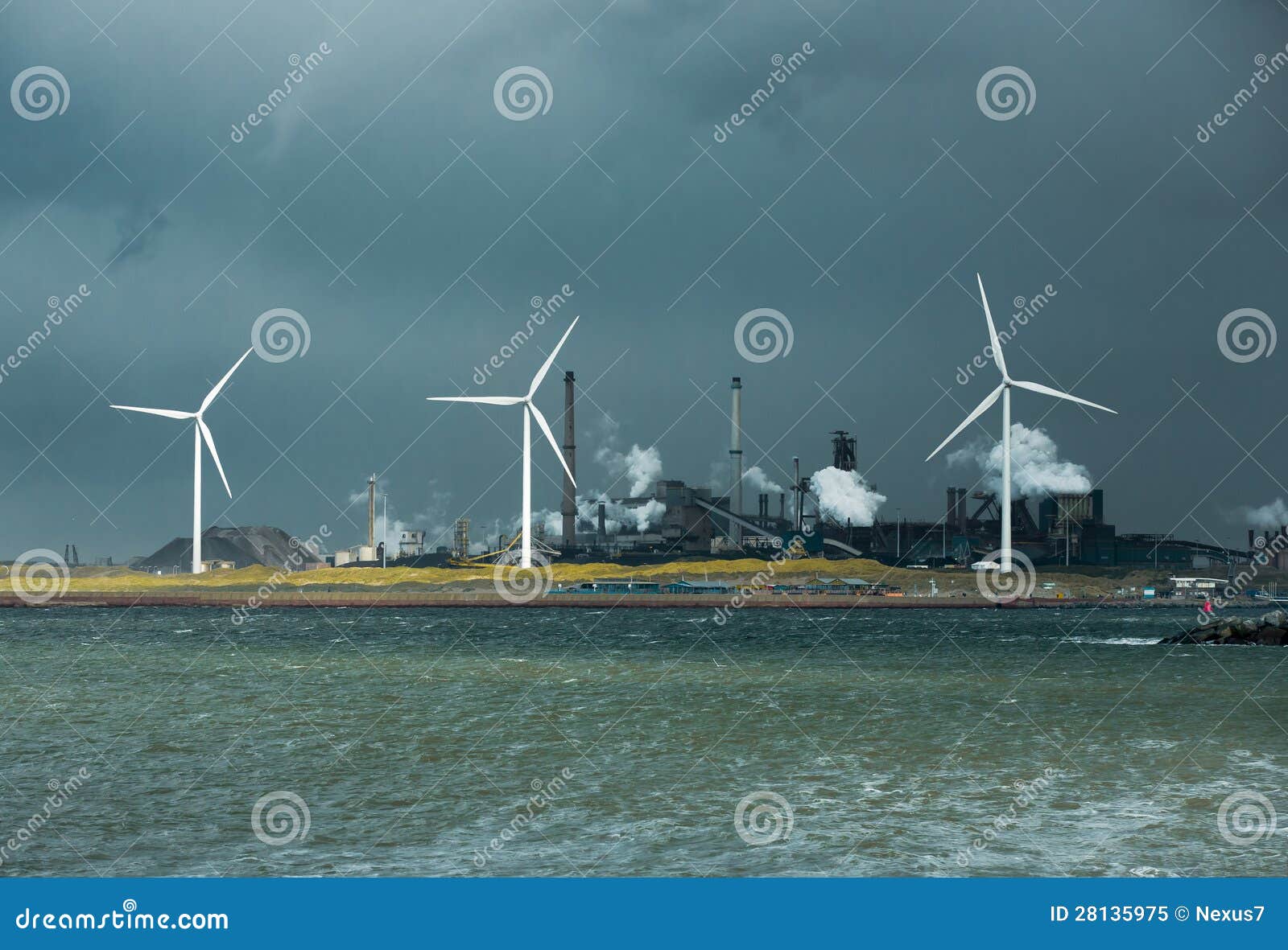 Wind Turbines stock image. Image of mill, power, pollution - 28135975