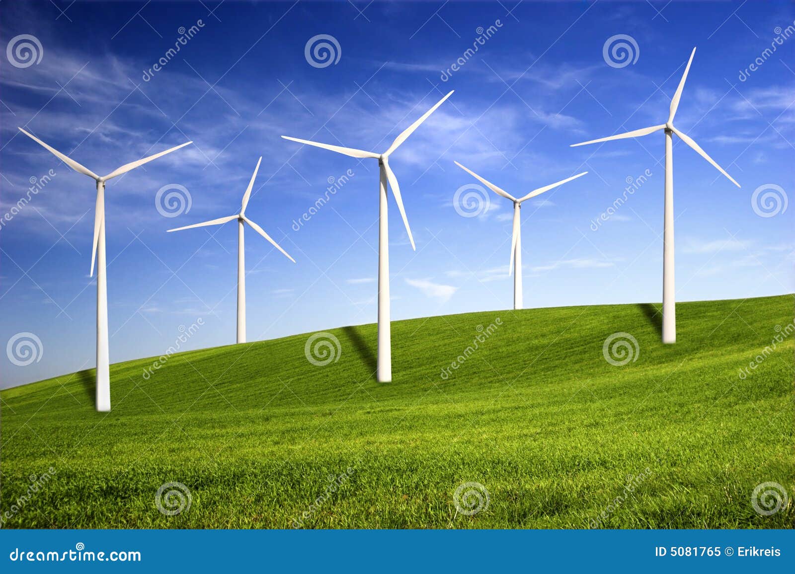 Wind turbines stock image. Image of development, generate - 5081765