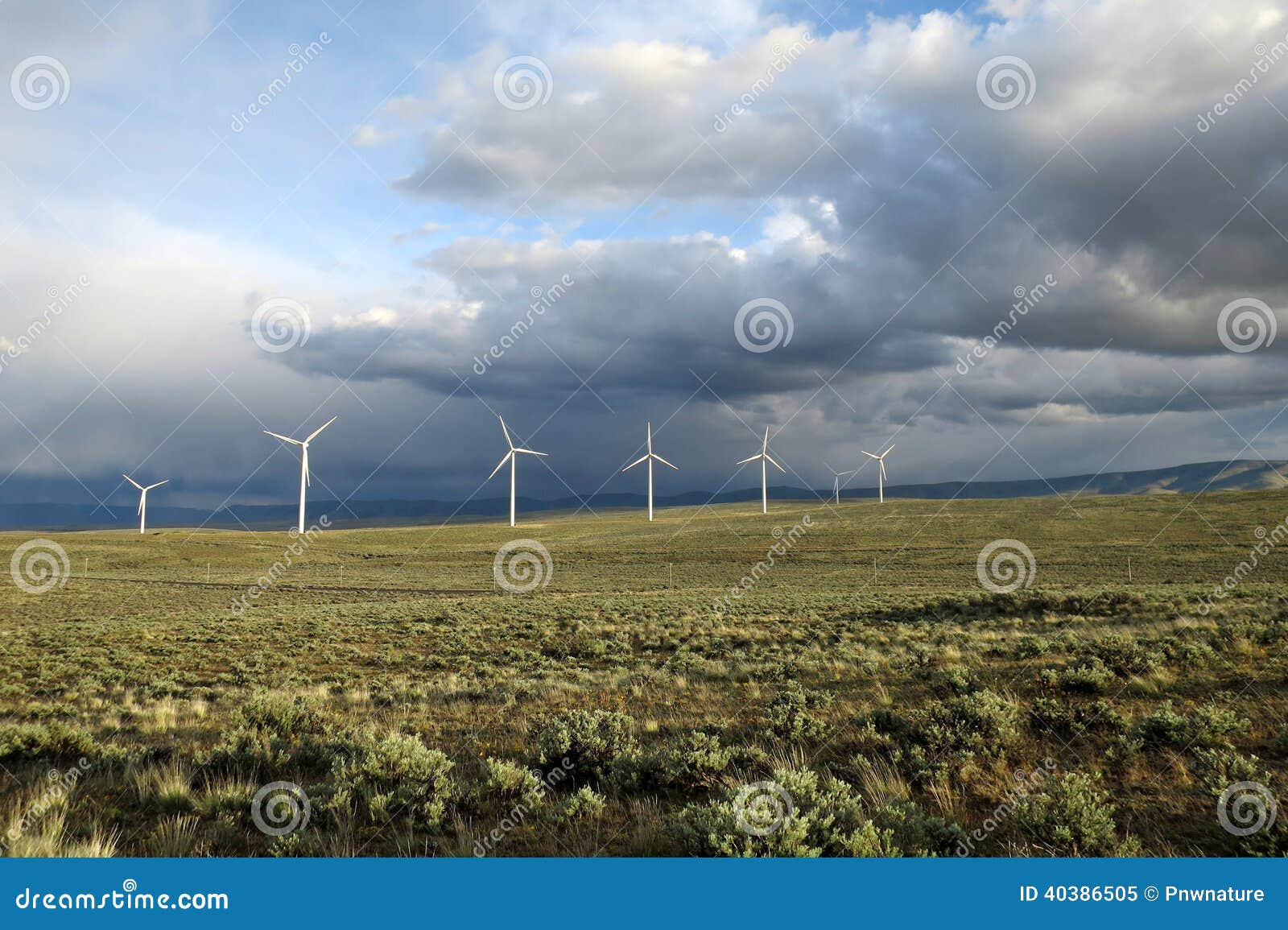 Wind Turbines in the Desert Stock Image - Image of renewable, windmill ...