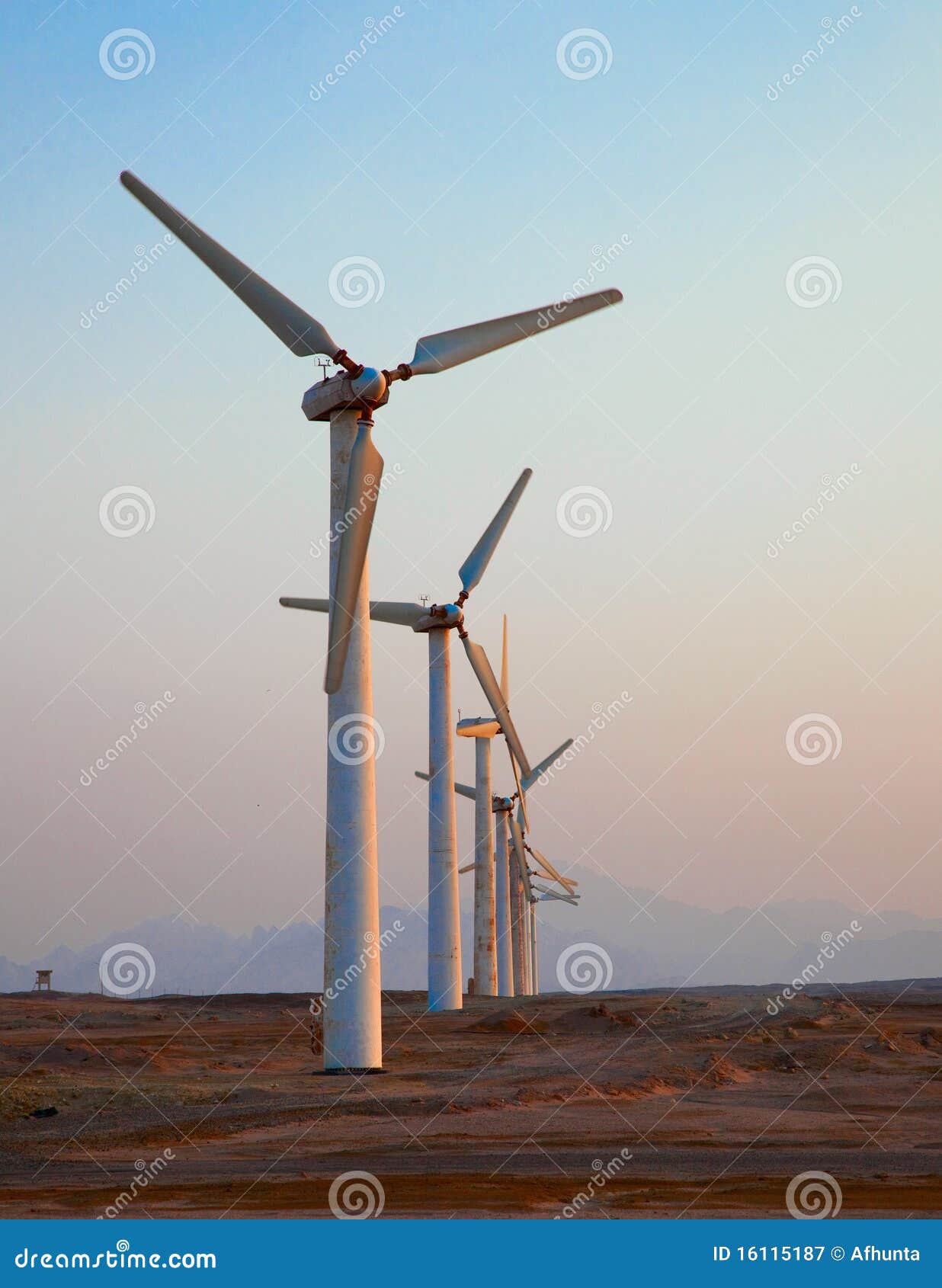 Wind Turbines in the Egyptian Deser Stock Image - Image of egypt ...