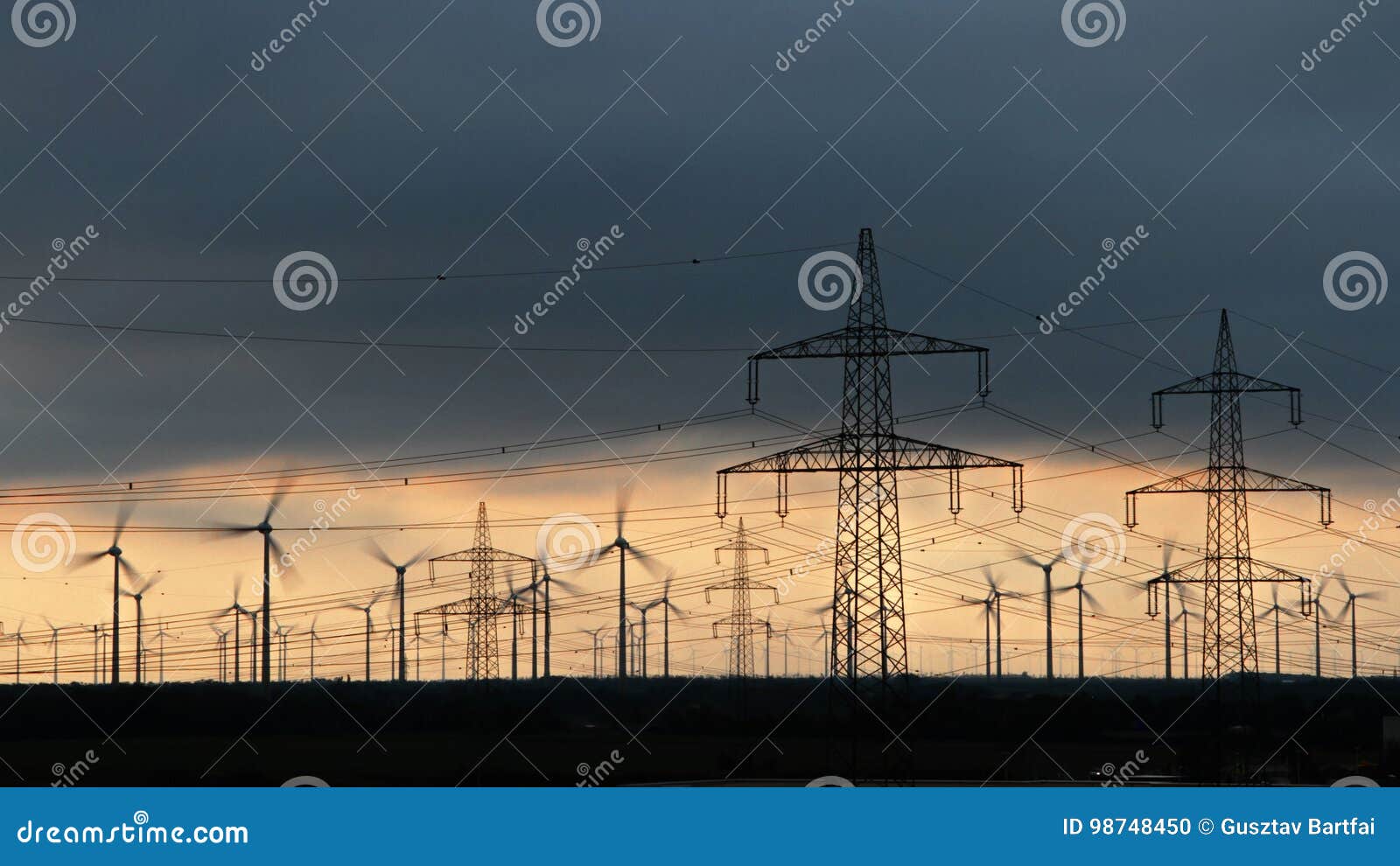 Electricity Generation and Distribution Stock Photo - Image of ...