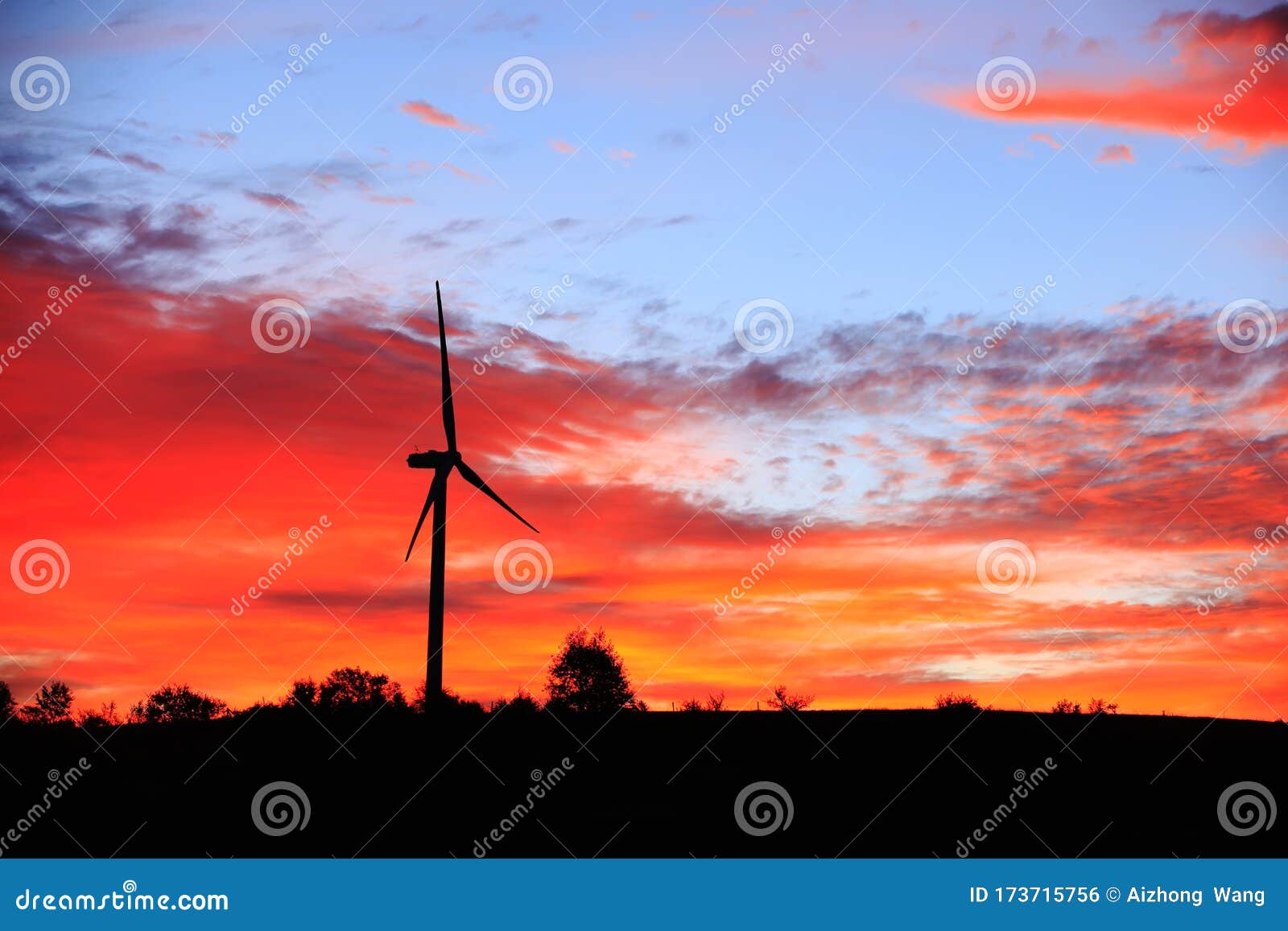 Wind Turbines in the Evening Stock Photo - Image of windmill, industry ...