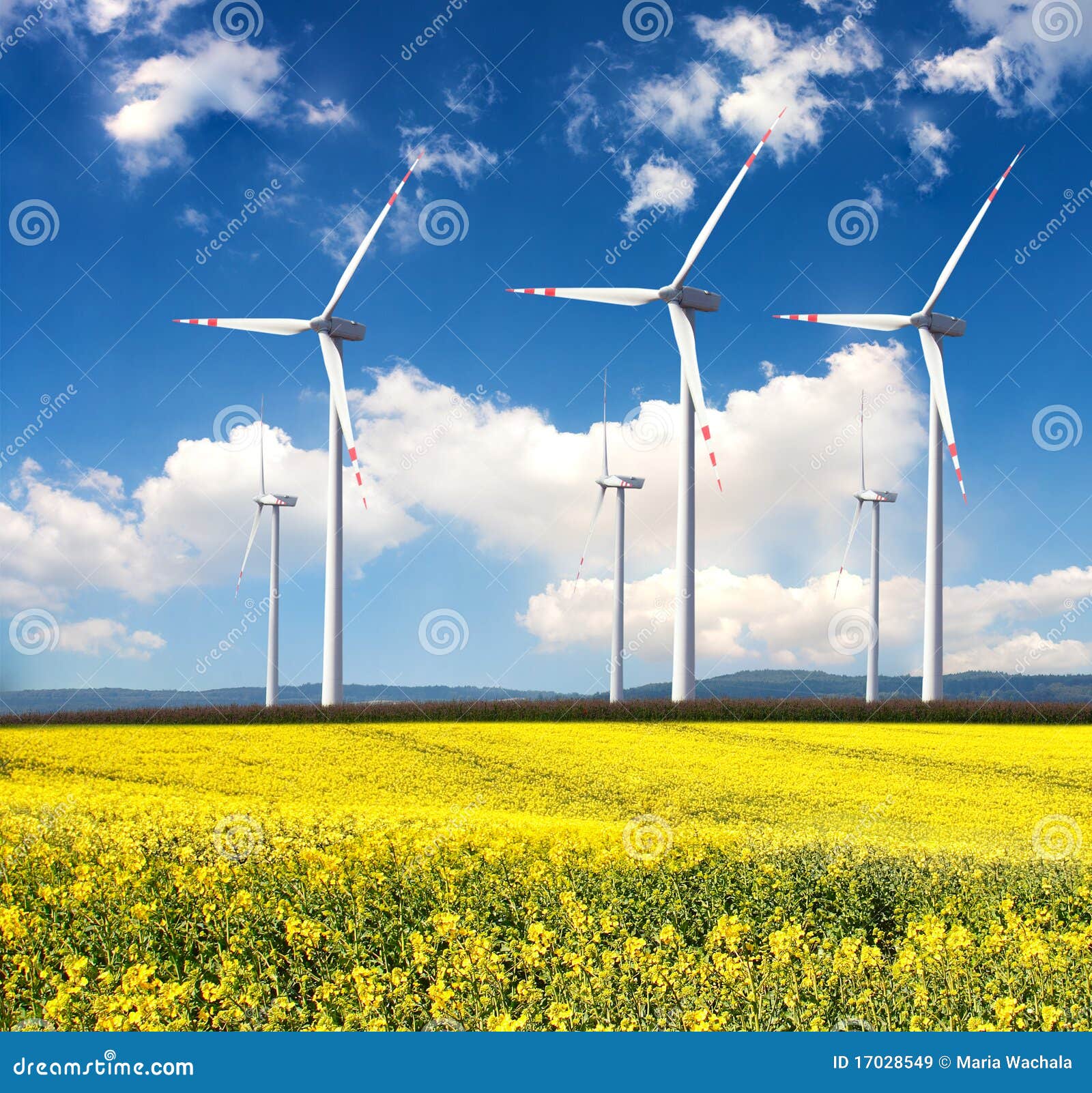 Wind turbines farm stock image. Image of fuel, line, modern - 17028549