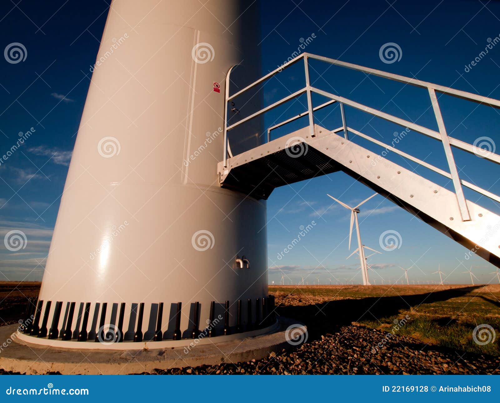 Wind turbines farm stock photo. Image of nature, country - 22169128