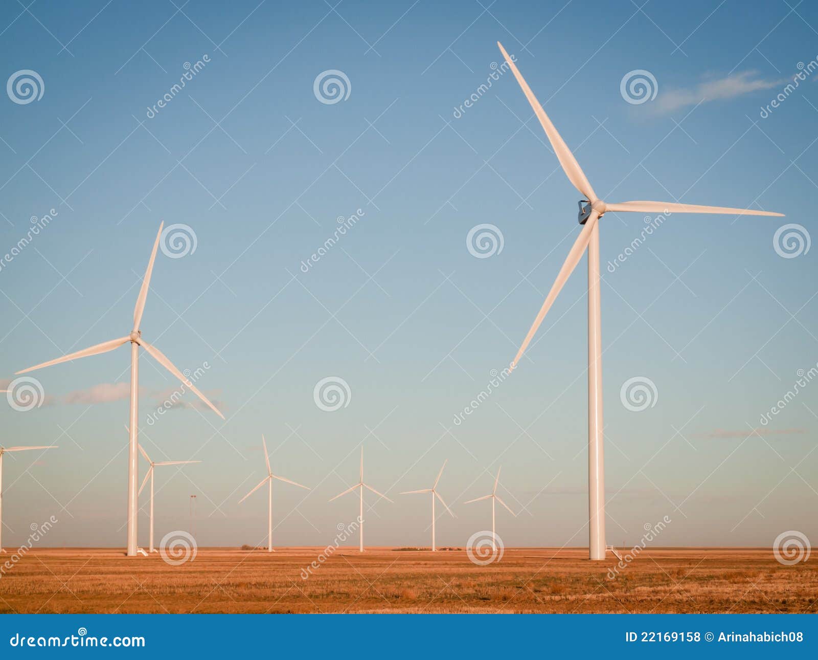 Wind turbines farm stock photo. Image of blade, mill - 22169158