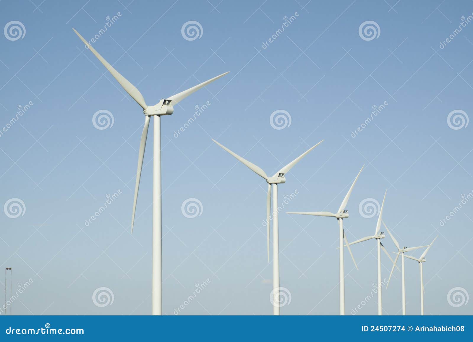 Wind turbines farm stock photo. Image of rural, limon - 24507274